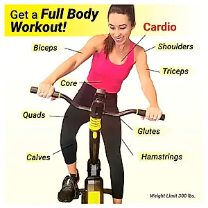 STEALTH GAME CYCLE: Full-Body Workout X-Bike, Gamified Cardio with 5 Free Games, Foldable Magnetic Cycle, Phone Holder + Free Fitness App (Optional Premium Subscription)