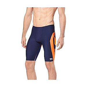 Speedo Men's Pinstripe Flight Jammer Orange/Navy 32