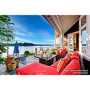 Outland Living 410 Series - 36-Inch Outdoor Propane Gas Fire Table, Espresso Brown/Square