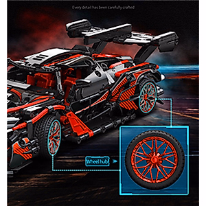 CAEROKEERL Car Block Toy Set -1392 Pieces, MOC Block Super Car Model Kit, for Children and Boys' Play Ages 8-12-14 and Older