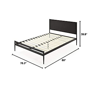 ZINUS Clarrisa Metal Platform Bed Frame / Mattress Foundation / Slat Support / No Box Spring Needed / Easy Assembly, King