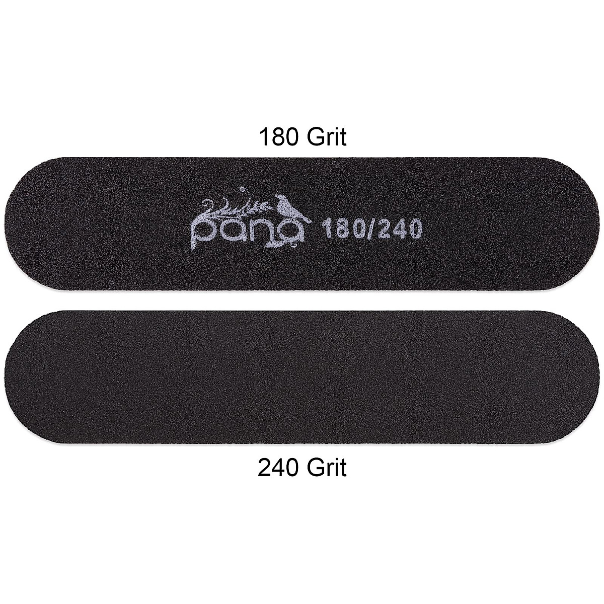 25PCS Mini Size PANA Professional Double Sided Nail Files - Black, 180/240 Grit - Emery Board Nail Buffering File Manicure Pedicure Nail Polisher Washable