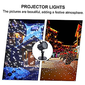 NOLITOY Christmas Window Projector Outdoor Christmas Projector Snowflake Projector Lights Projection Light Animation Projection Lamp Portable Christmas utenciles Plastic 1 Set
