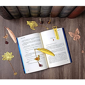 UpUDo Feather Metal Bookmarks Gifts for Birthday Christmas Valentine's Day Writers Teachers Friends Book Lovers Readers Mothers Children