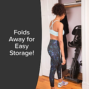 BulbHead As Seen On TV Slim Cycle Stationary Bike, Most Comfortable Exercise Machine, Thick, Extra-Wide Seat & Back Support Cushion, Recline or Upright Position, Twice The Results in Half The Time