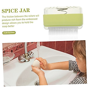 Cabilock 4pcs Box Soap Foaming Box Bubble Soap Bathroom Soap Dish Soapdish Soap Foaming Container Soapbox Bar Soap Soaps Travel Soap Case Laundry Soap Dispenser Pp Roller Laundry Brush