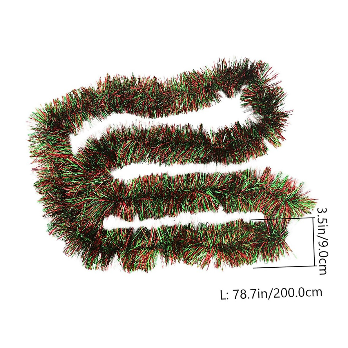 jojofuny 9 Pcs Latte Art Xmas Wreath Garland Metallic Fringe Garland Christmas Tree Hanging Decorations Ribbon Banner Garland Tree Garland Ribbon Xmas Garland Tassel Merry Christmas Plastic