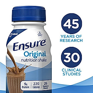 Ensure Original Nutrition Shake with 9 Grams of Protein, Meal Replacement Shakes, Milk Chocolate, 8 fl oz (Pack of 16)