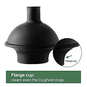 Eyliden Toilet Plunger and Brush, 2 in 1 Toilet Bowl Brush Plunger Set with Holder, Bathroom Cleaning Tools Combo with Caddy Stand (Black)