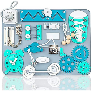 The Baker Shop Sensory Toys for Toddlers, Busy Boards for 1–5 Year Old Girls, and Boys, Preschool Learning Activities, Educational Gifts, Trave (12 x W16 x H2) Inch