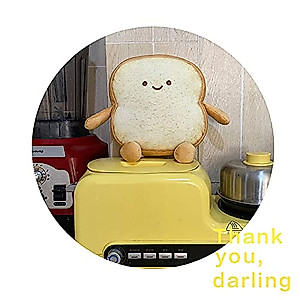 NatureMan Toast Bread Pillow,Funny Bread Shape Plush Toy Pillow, Small Cute Stuffed Plush Toast Sofa Pillow,Children's Adult Home Bedroom Decoration (Golden)