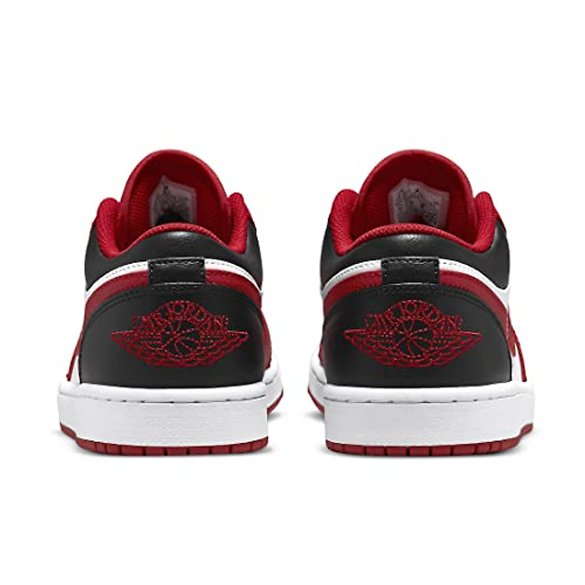 Jordan Mens 1 Low 553558 163 Bulls - Size 9.5 Black/White/Red