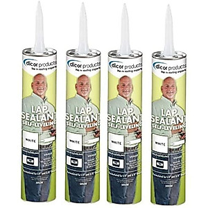 RV Wholesale Direct Dicor 501LSW-1, RV Rubber Roof Sealant Self Leveling Caulk, White, 4 Pack