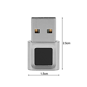 GOWENIC USB Fingerprint Reader, Portable Security Key Biometric Fingerprint Scanner USB Fingerprint Key Reader for Windows 10 11 32/64 Bits, 360 Degrees Touch