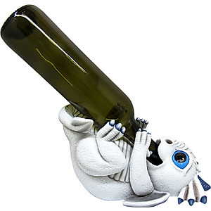 World of Wonders - Dreamland Dragons Series - Ice Cold Brew - Collectible Crystal The Dragon Decorative Fantasy Tabletop Wine Rack Beverage Holder and Bottle Display Caddy, 10-inch