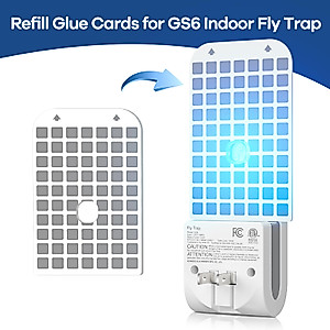 DFAGIE Refill Glue Cards for GS6 Fly Trap Indoor, Replacement Glue Card 5 Pack