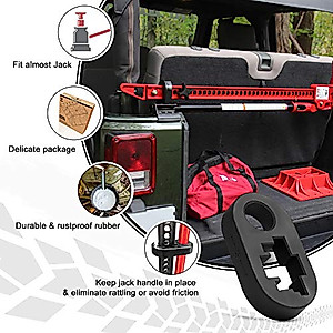 SEVEN SPARTA Base Stand & Handle Keeper Compatible with Hi Lift Jack Accessories Handle Bar Protector