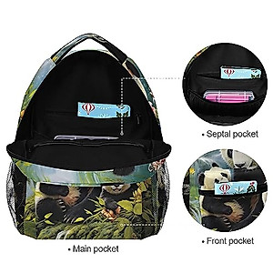 KEIGE Panda Backpack School Bookbag for Boys Girls 2110011