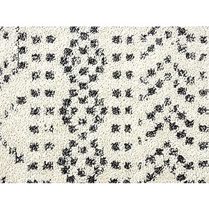 Abani Rustic Grey & Ivory Classic Area Rug, Moroccan Design Medallion Symmetrical 6' x 9' Living Room Carpet Rugs