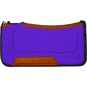 Diamond Wool Contoured Ranch Purple Western Saddle Pad Size 30x30 and 1/2" Thickness