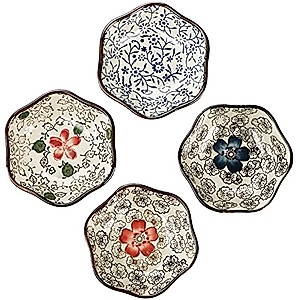 ZEAYEA Set of 12 Pinch Bowls, Ceramic Dipping Mini Bowls, 3 oz Soy Sauce Dishes, Japanese Appetizer Condiments Serving Dishes for Sushi, Ketchup, Dessert, Snack, BBQ, Party, Dinner
