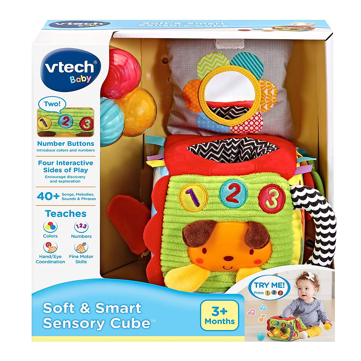 VTech Soft and Smart Sensory Cube, Multicolor, 3-24 months