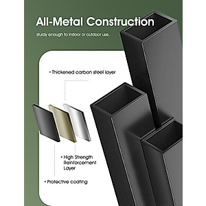 Heavy-Duty Garden Tool Organizer for Garage with 2 Stair-Climbing Wheels, Lawn & Yard Tool Storage Rack, Garage Tool Cart with Lockable Wheels, Outdoor Garden Tool Storage for Sheds