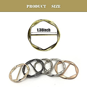 DHATMYC 6 PCS Scarf Ring Clips Waist Buckle Clip T-Shirt Tie Pin Clip for Women Fashion Metal Circle Buckle for Clothes Hat Belt Decor