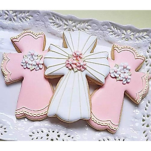 Large Fancy Cross Cookie Cutter, 4.5" Made in USA by Ann Clark