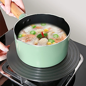 WUWEOT Gas Stove Diffuser Set of 2, 9.3'' & 11'' Range Heat Diffuser Plate, Aluminum Gas Reducer Flame Guard Simmer Ring Plate, Round Fast Defrosting Tray, Protects Pot Cookware Accessories