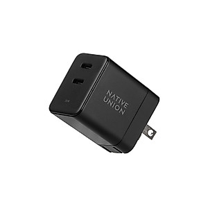 Native Union Fast GaN Charger PD 35W – Ultra-Compact Power Delivery Enabled USB-C Charger Up to 35W – for MacBook Air, iPads, iPhones & More (Black)