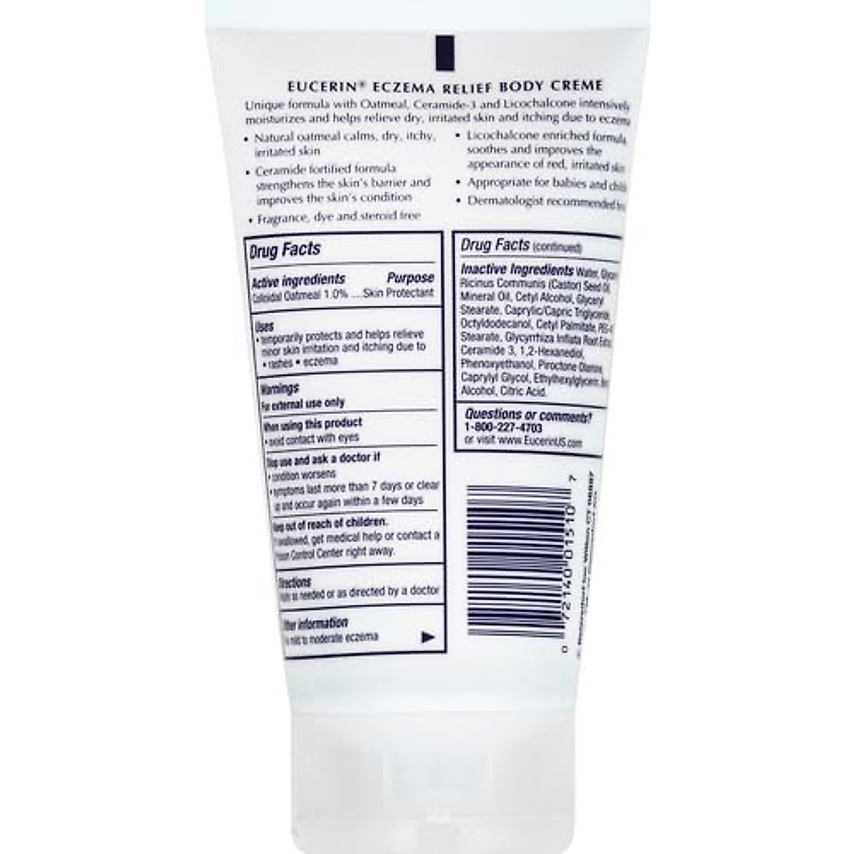 Eucerin Eczema Relief Cream - Full Body Daily Lotion for Eczema-Prone Skin - 5 oz. Tube