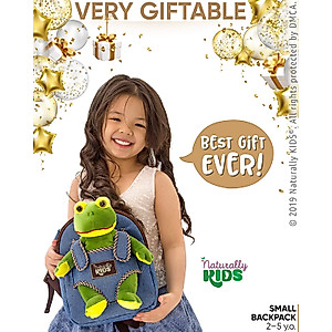 Frog Backpack for Toddler, Frog Toys for Kids 3-5, Frog Stuffed Animal