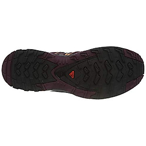 Salomon Women's Trail Running Sneaker, Burgundy Rhododendron Winetasting Cantaloupe, 7.5