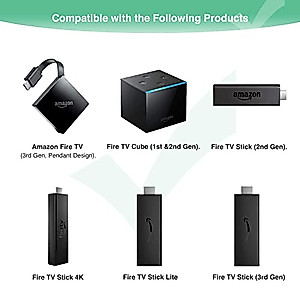 Replacement Voice Remote fit for Fire TV (3rd Gen, Pendant Design),Fire TV Stick (2nd Gen,3r Gen,4K,4K Max),Fire TV Stick Lite,Fire TV Cube Remote (1st and 2nd Gen)