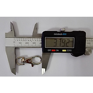 Honbay® Silver Chrome Color Swivel Eye Lobster Snap Clasp Hook for Key Ring 38x16mm