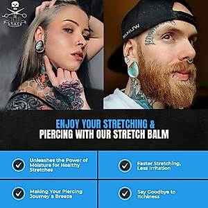 Ear Stretching Balm - Aftercare for Piercings - 30ml - Lobe Stretching - Soothing Formula – All Natural Ingredients Jojoba Oil & Tea Tree Oil