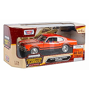 1974 for Ford Maverick Grabber Orange 1/24 DIECAST Model CAR by Motormax Forgotten Classics Series 73332 79043