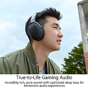 ASUS ROG Strix Go 2.4 Wireless Gaming Headset with USB-C 2.4 GHz Adapter | Ai Powered Noise-Cancelling Microphone | Over-ear Headphones for PC, Mac, Nintendo Switch, and PS5/4