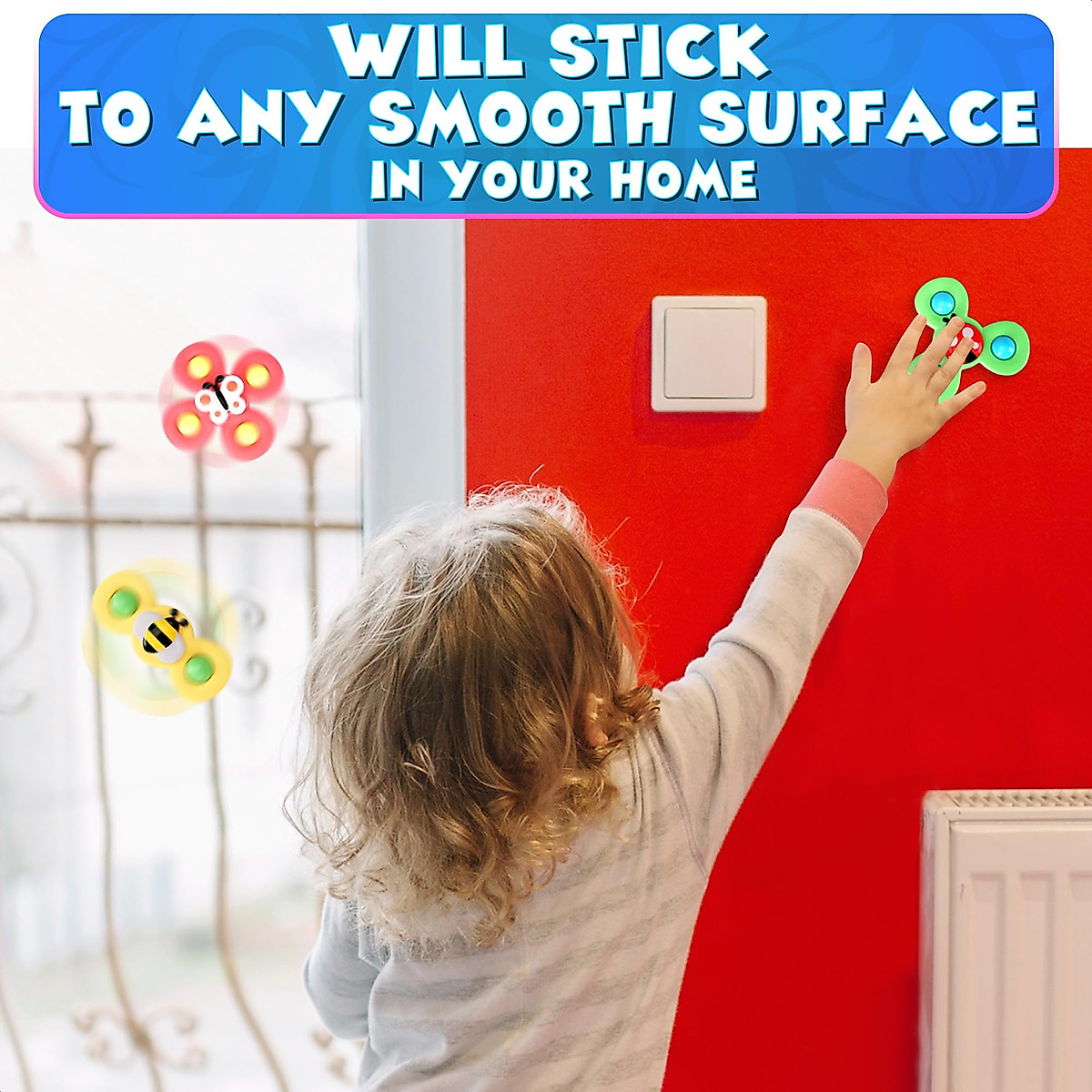 3Pcs Suction Cup Decisive Spinner Toys for Baby - Suction Table Fidget Spinner for Baby Bath Spinning Toy High Chair Toys with Suction Cups - Baby Suction Cup Toys for Babies Toddler Fidget Toys