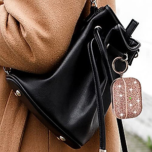 Maxjoy for Apple Airpods Pro 2nd Generation Case Cover 2022， Bling Sparkle Luxury Glossy Hard Shell Cover Scratch Drop Proof,Protective Case Glitter for Women Girl Airpod Pro 2 Case - Golden