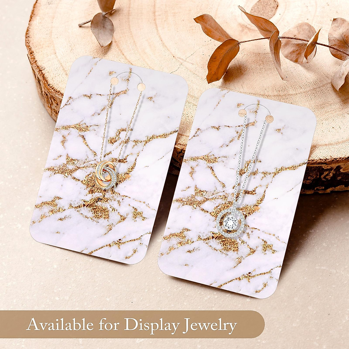 ZYNERY 100 PCS Keychain Display Cards with Self-Sealing Bags, 3 x 4.7 Inch Keychain Holder, Keychain Packaging Supplies for Displaying Keychains Jewelry (Marble White)