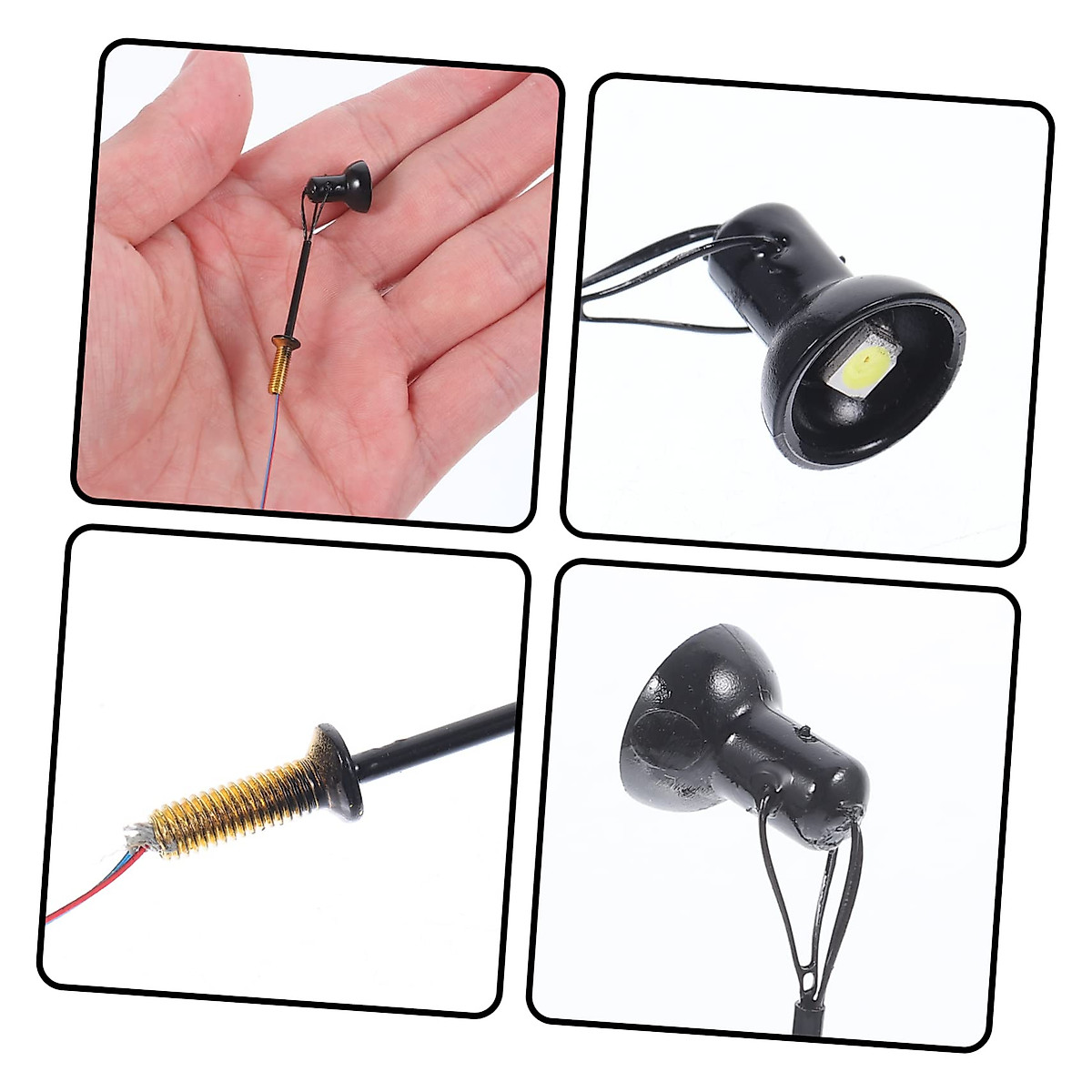 DOITOOL 10 Pcs Model Landscape Spotlight Miniature Spotlight Model Mini House Decoration Led Stuff Glow Accessories Mini Spotlight Models Vintage Lantern Railroad Light Model Scene Decor