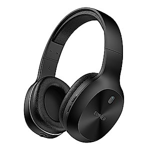 Edifier W600BT Wireless Over-Ear Headphones, Bluetooth V5.1, Crystal Clear Call, 40mm Drivers, 30H Playtime, Connect to 2 Devices, Built-in Microphone, Lightweight, for Travel, Home, Office - Black