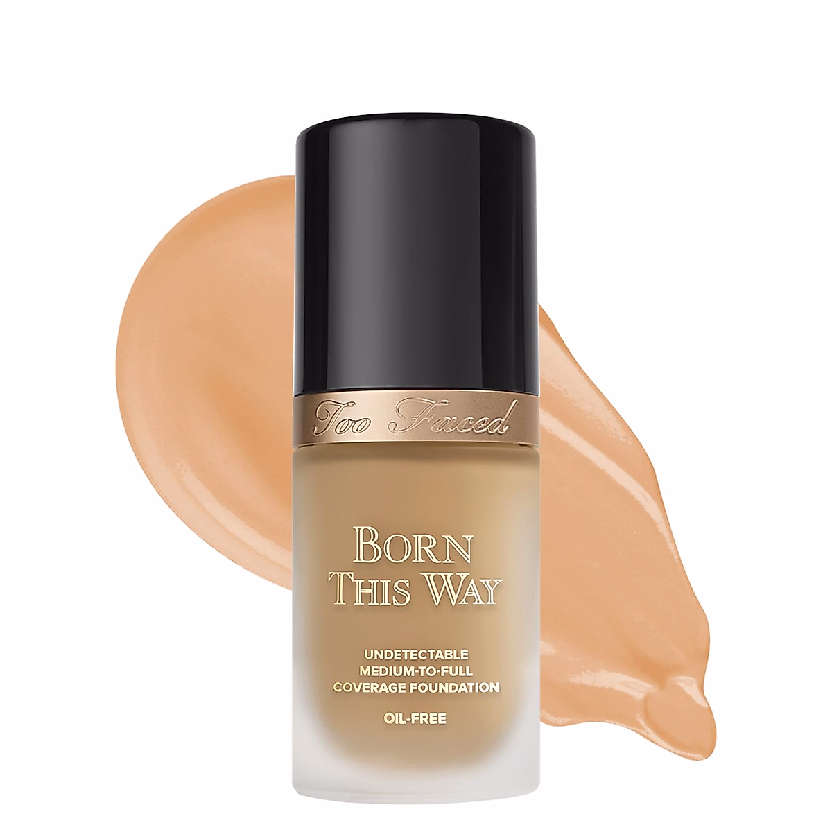 Too Faced Born This Way Natural Finish Longwear Liquid Foundation | Medium-To-Full Coverage | Hydrating + Oil Free, 1 Fl Oz, Light Beig
