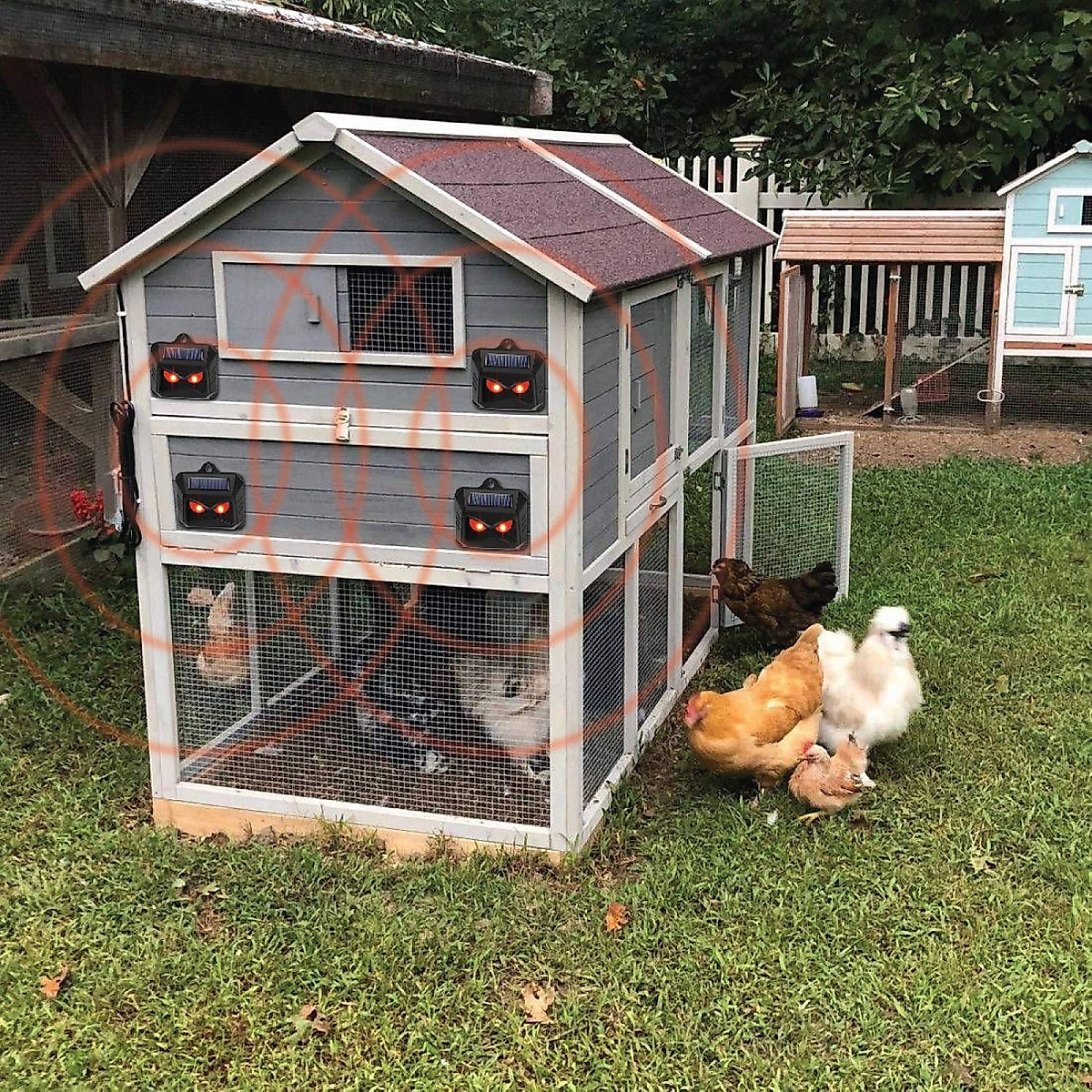 Solar Predator Control Light 4-Pack – Animal Repellent Outdoor – Motion Activated Animal Repellent – Deer Repellent Devices – Cat Repellent – Animal Repellent for Gardens – Fox Repellent – Eye Guard