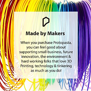 Protopasta Nebula HT PLA 3D Printer Filament 1.75mm 500g Multicolor Translucent Transition Glitter Filament; 3D Printing Filament on Recyclable Cardboard Spool for 3D Printers Like Creality Ender