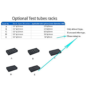 HFBTE Multi-Tube Vortex Mixer Lab Vortexer Mixer Laboratory Ink Glue Blood Vortexer Shaker Instrument with DC Brushless Motor Speed Range 100 to 2500 RPM Foam Rack 50xφ9mm Test Tube φ9-φ13mm 2ml-5ml