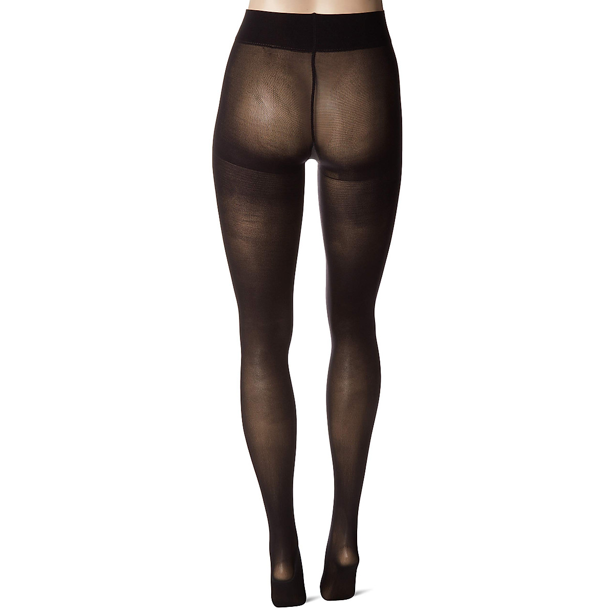 HUE womens Opaque With Control Top 2 Pack Tights, Black, US