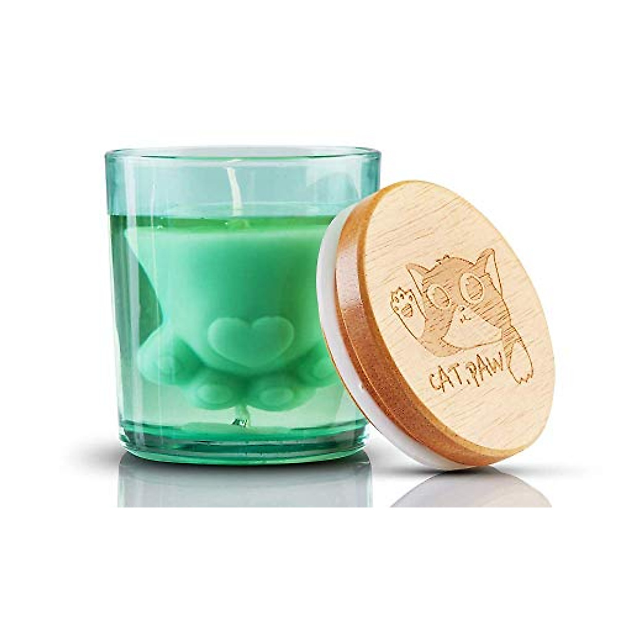 Cat Paw Sandalwood Jasmine Scented Candle - Unique and Cute for Cat Lovers